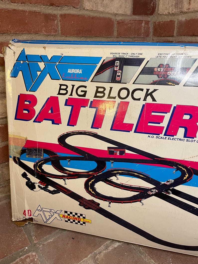 Vintage Aurora AFX Big Block Battlers Slot Car Set - Etsy