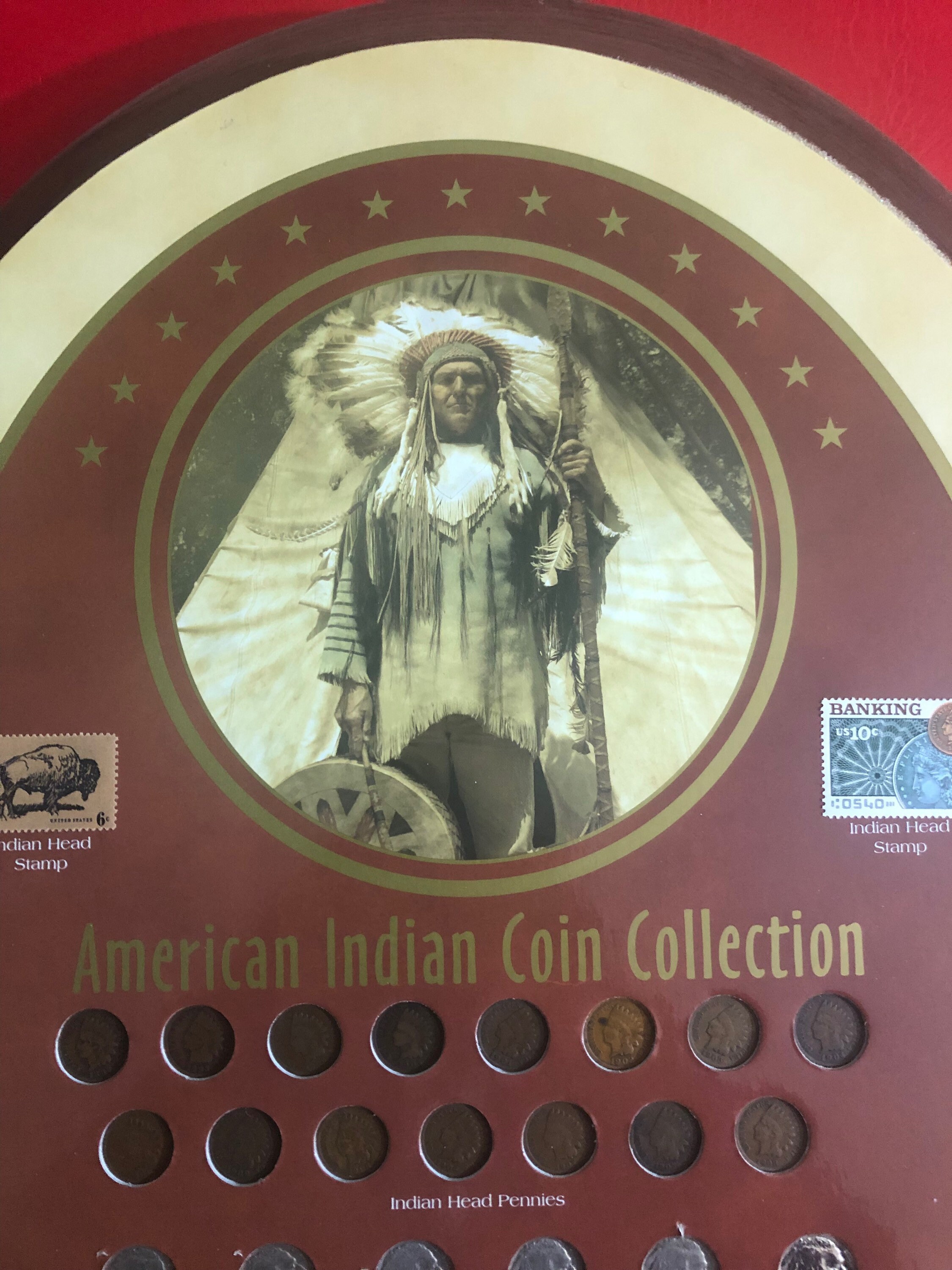 Rare American Indian Coin & Stamp Collection Display - Etsy