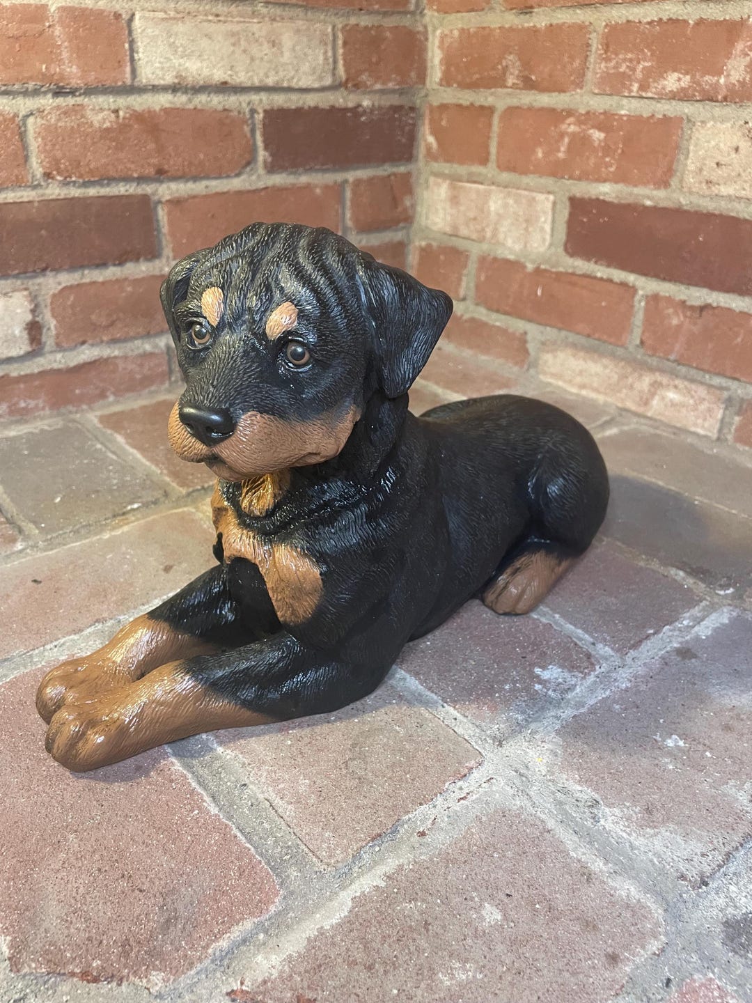 Rare Vintage Rottweiler Dog Statue (large Figurine) Made in the USA - Etsy