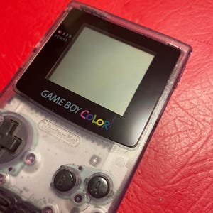 Nintendo Game Boy Color Atomic Purple Mint With Games and Case - Etsy