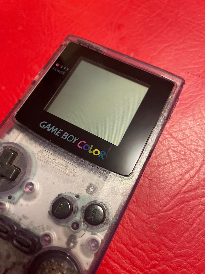 Nintendo Game Boy Color Atomic Purple Mint With Games and Case - Etsy