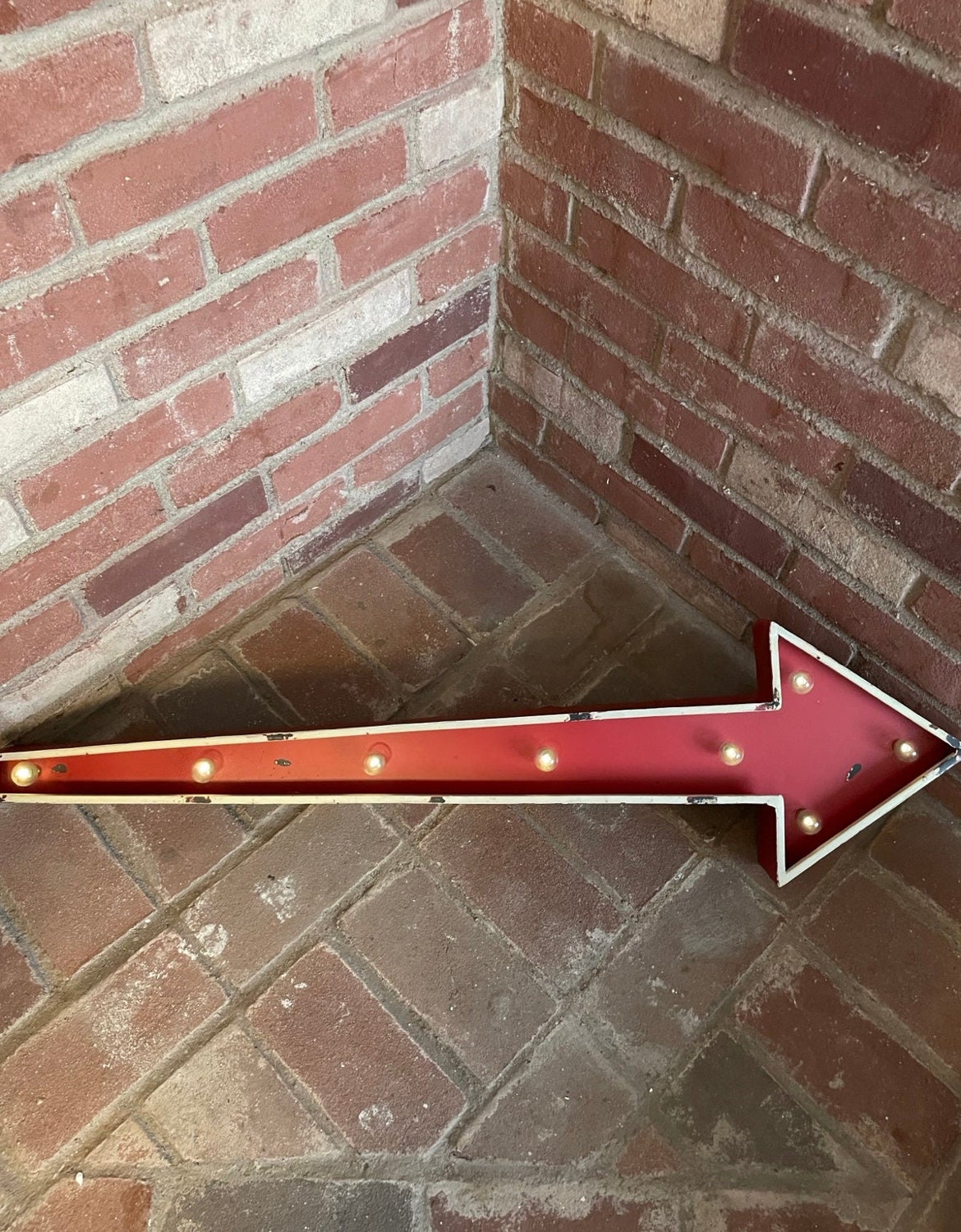 Vintage All Metal Fairground / Carnival Lighted Arrow Sign - Etsy