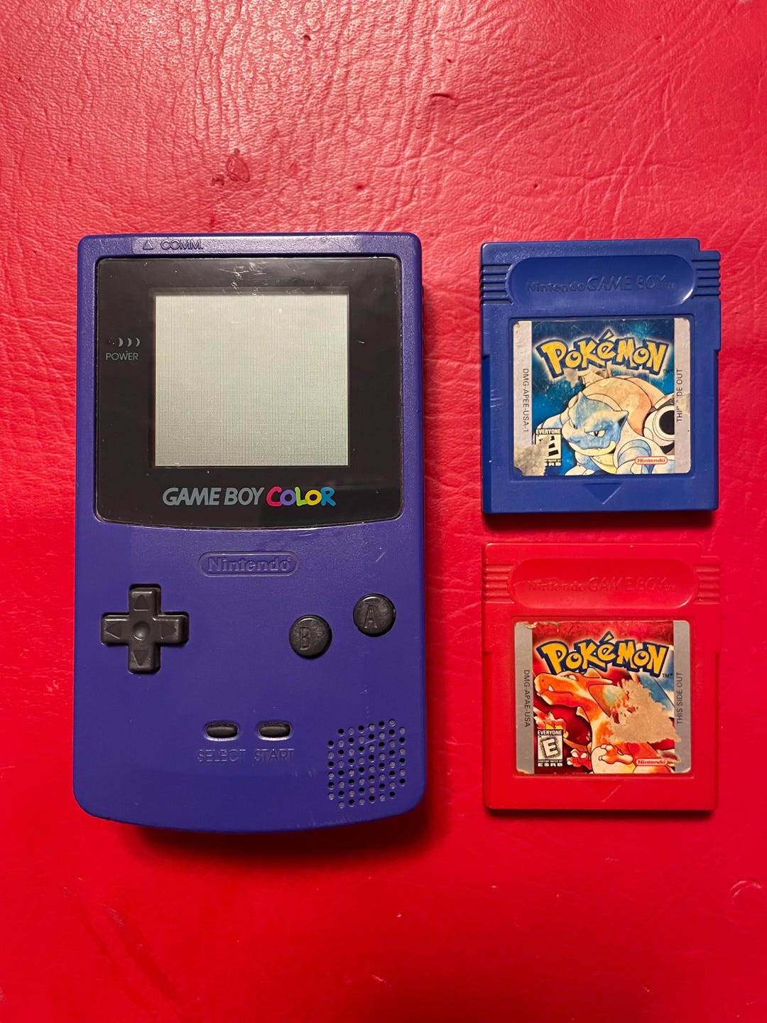 Game Boy Color With Pokemon Red and Blue - Etsy