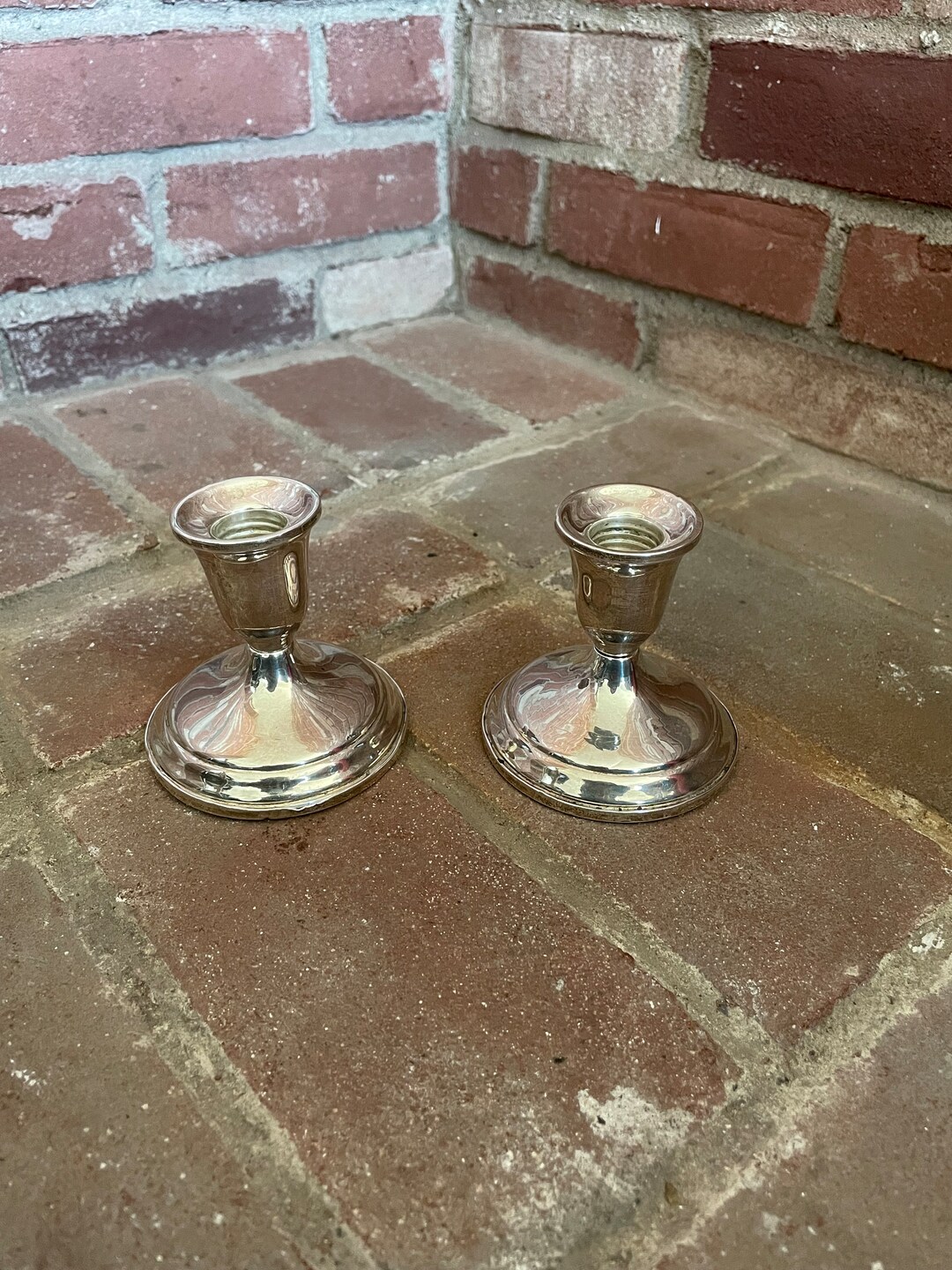 Vintage TOWLE .925 Sterling Silver Candle Holders Weighted Reinforced ...