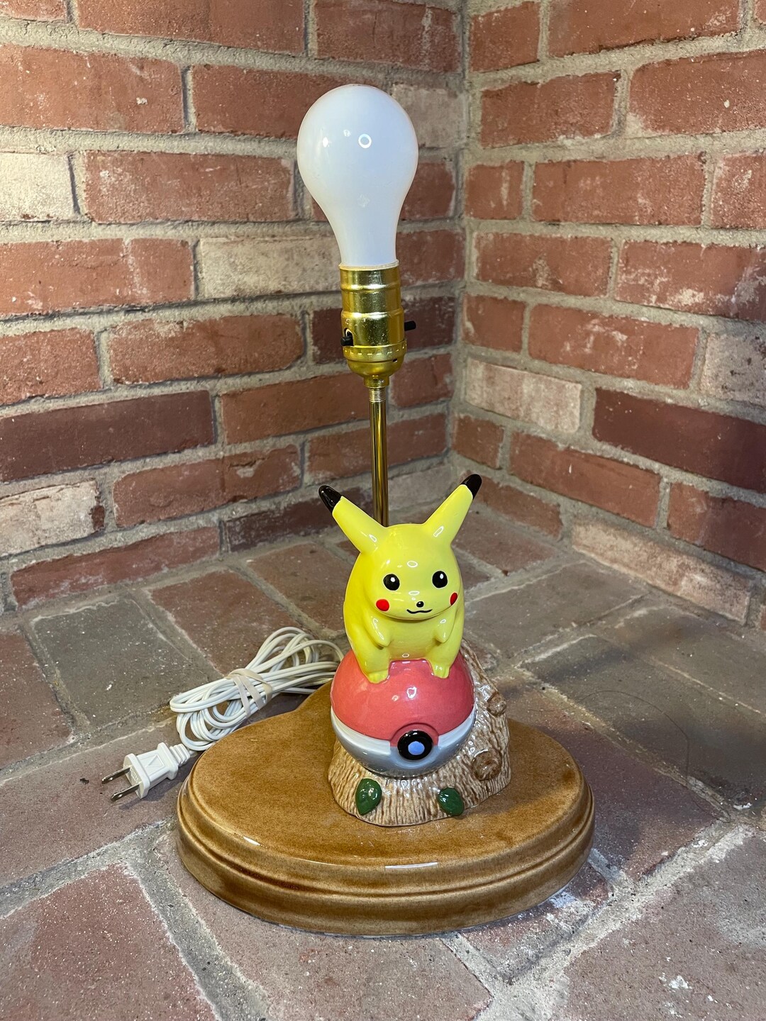 Rare Vintage 1990s Pokemon Pikachu Porcelain Lamp - Etsy