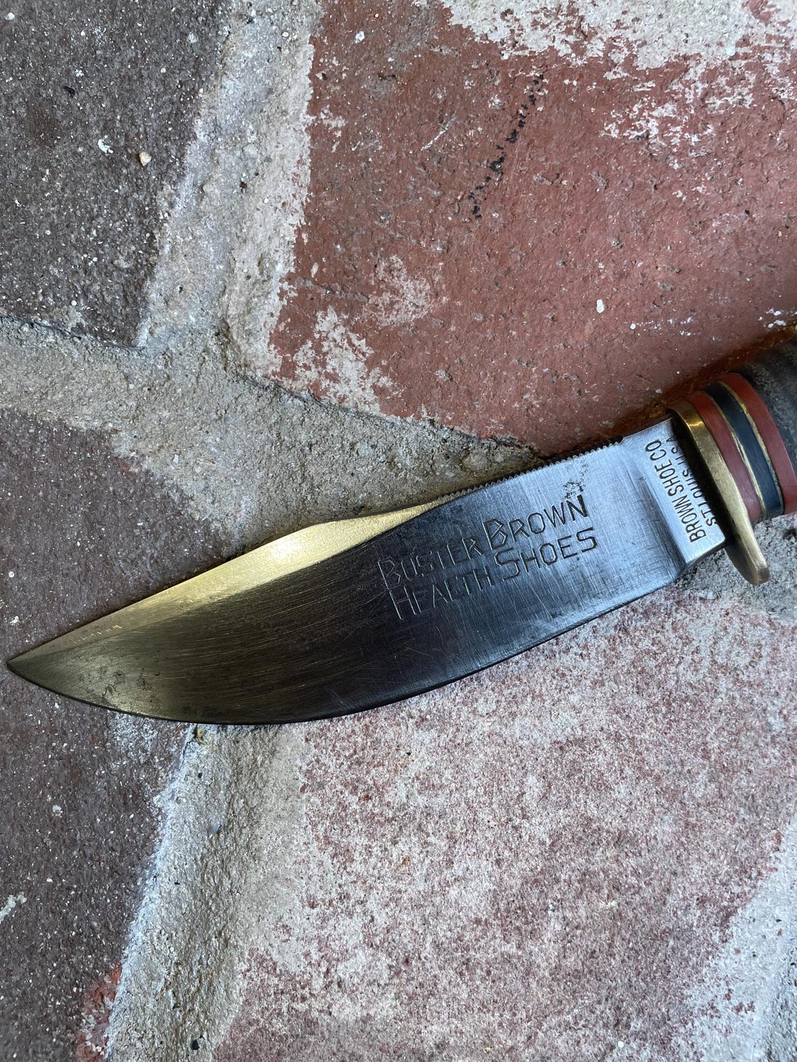 C1940s Buster Brown Shoes Hunting Knife by Marble, Gladstone Michigan ...