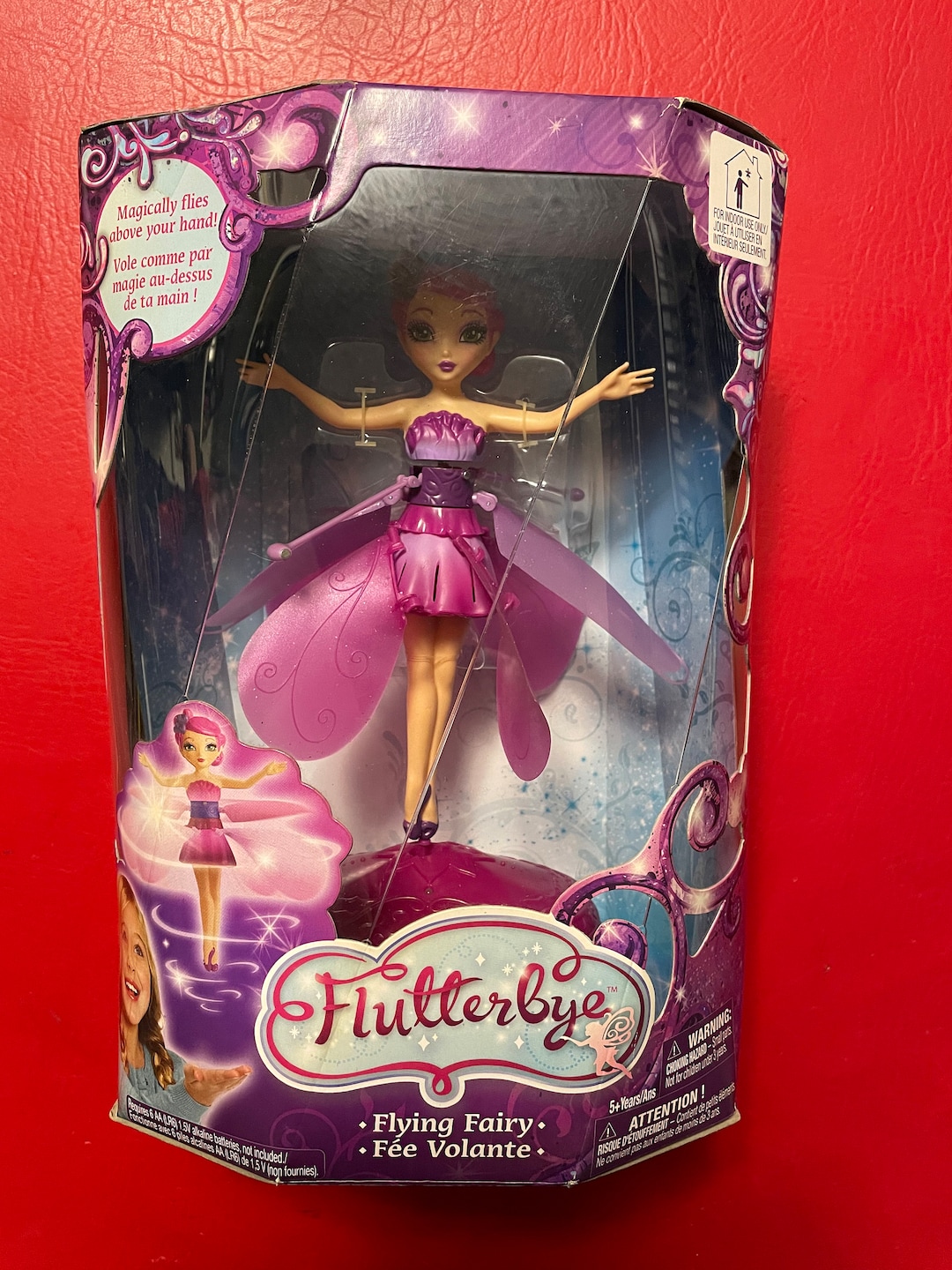 Flutterbye Flying Fairy Pink Hair Purple Pink Wings Spin Master Retired ...