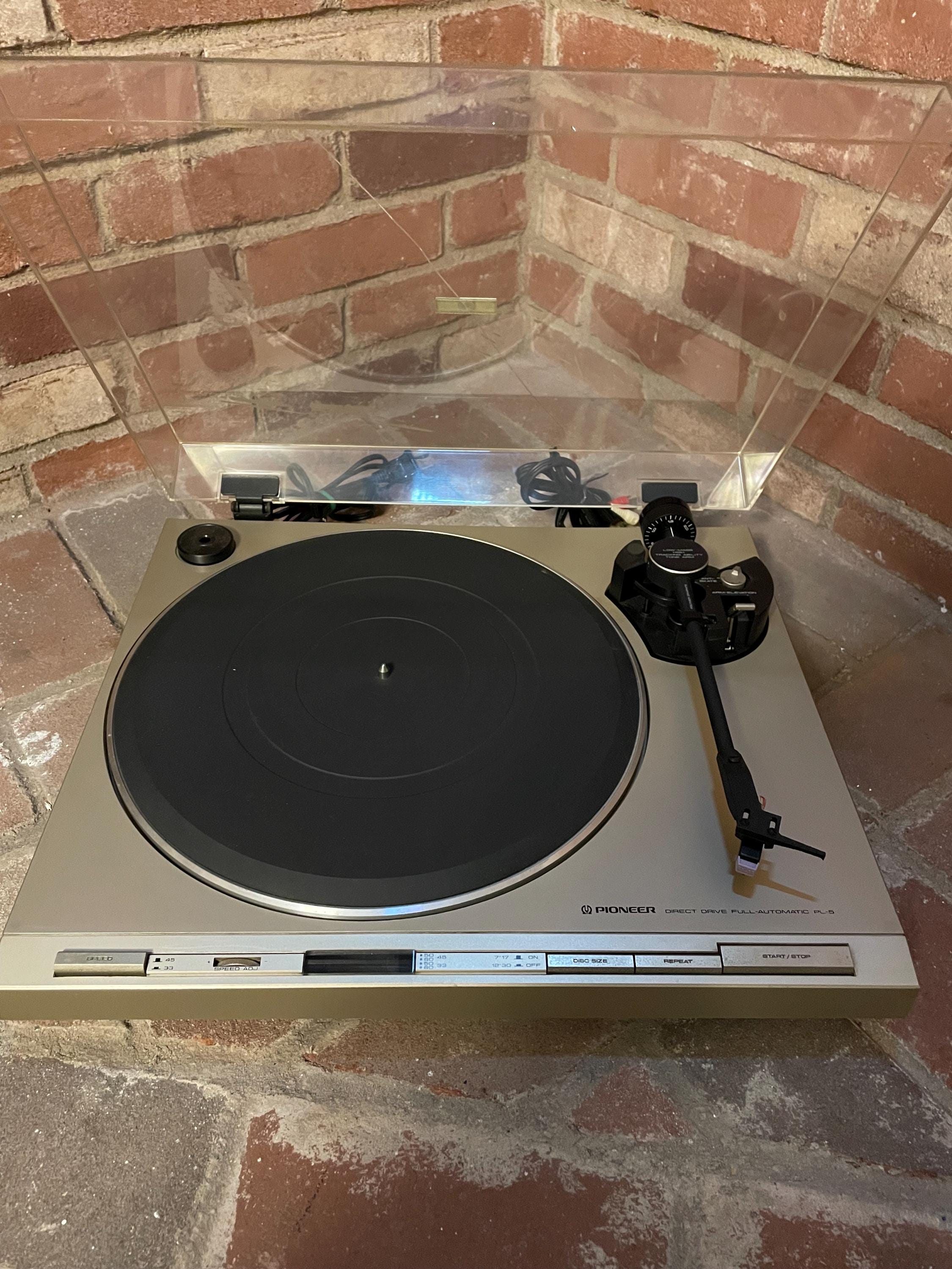 Vintage 1980s Pioneer Direct Drive Fully Automatic Pl-5 Turntable ...