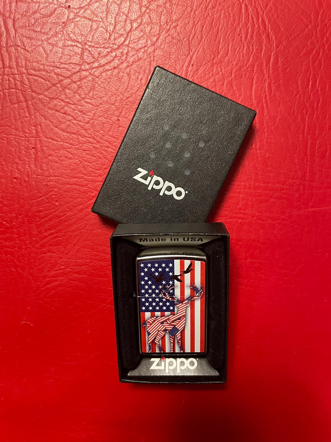 2021 Zippo Lighter Hunter , American Flag With Deer and Geese - Etsy