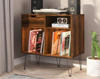 Solid Wood Record Cabinet - Etsy