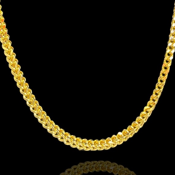 14K Franco Chain 5.5mm Square Franco Solid Gold Mens - Etsy