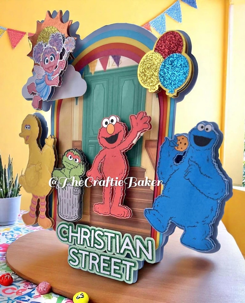 Sesame Street Cake Topper - Etsy