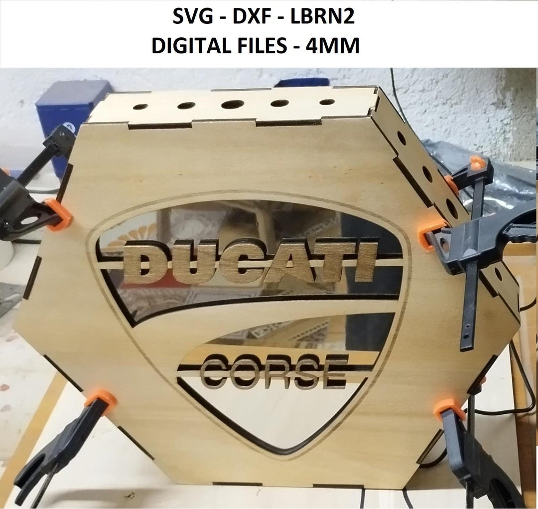 Ducati Led Lamp - Lamp Ducati - Digital Laser File - 4 Mm (DXF, SVG ...