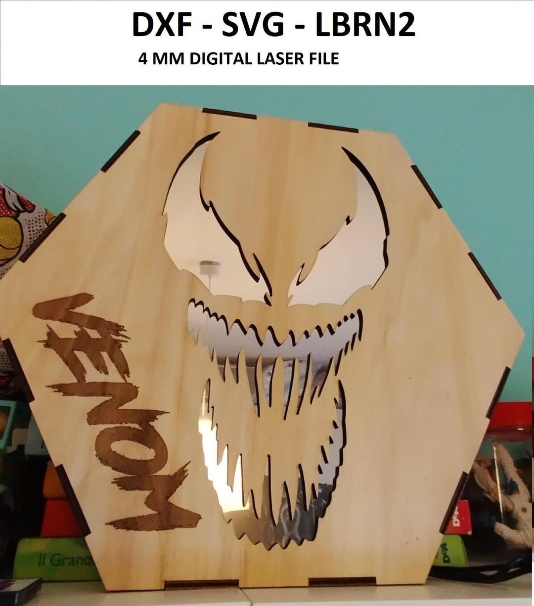 Led Venom Lamp Venom Lamp Digital Laser File 4 Mm - Etsy