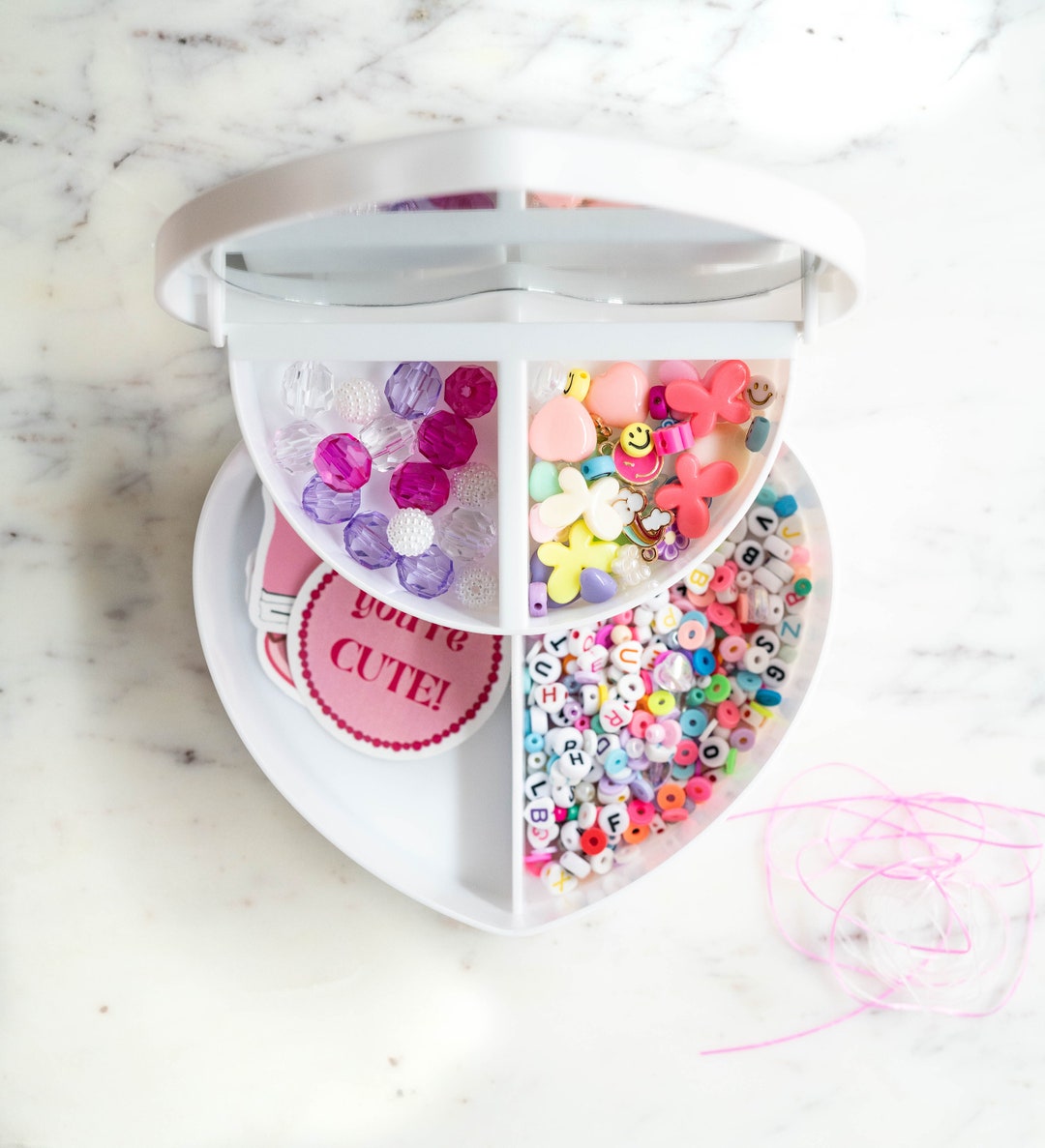 DIY Heart Bead Kit Jewelry Box | Kids & Adults Crafting - Etsy