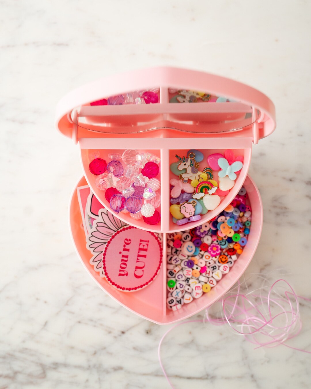 DIY Heart Bead Jewelry Box Kit | Kids & Adults Craft - Etsy