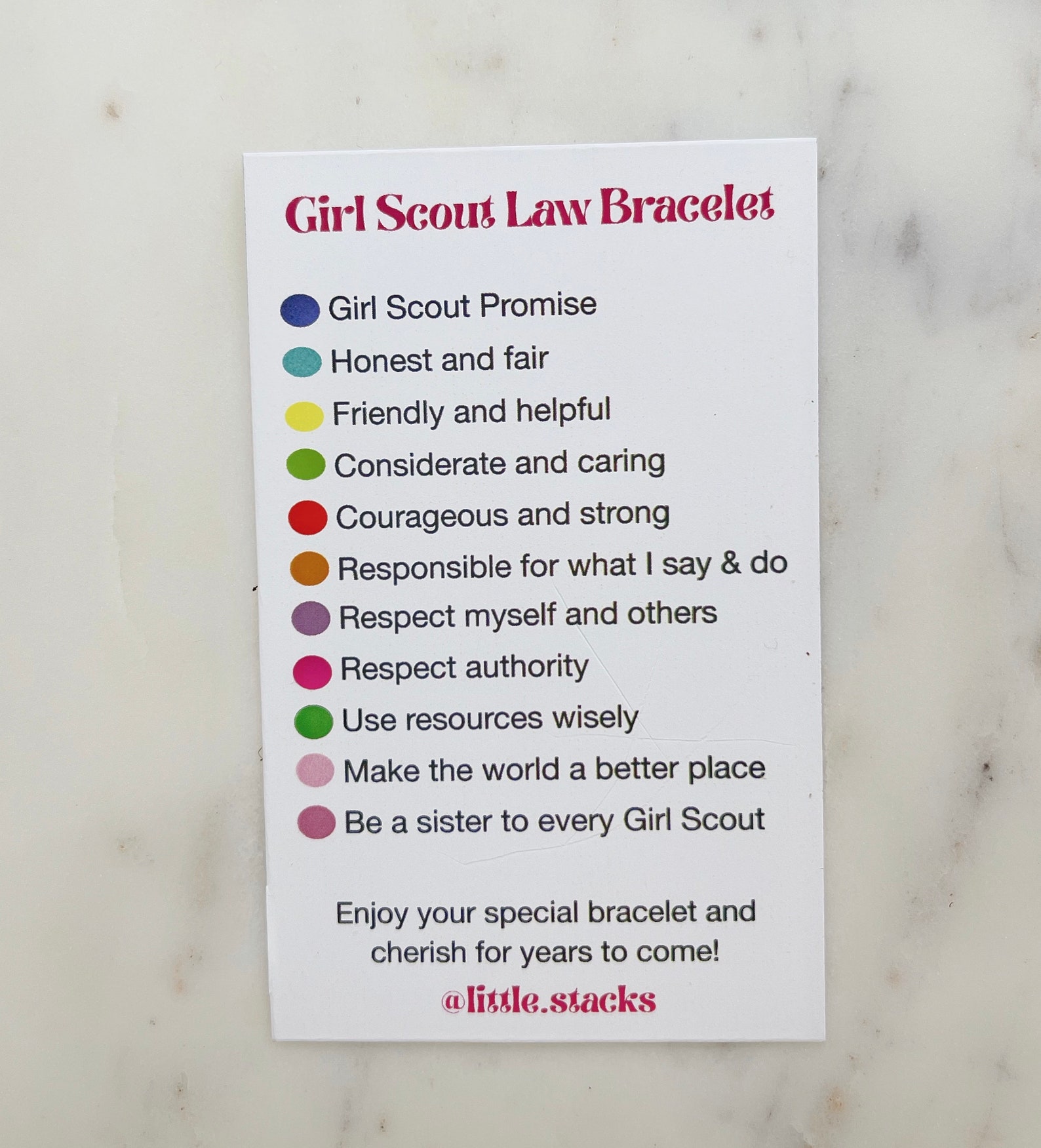 DIY Girl Scout Law Bracelet Kit | Kids Jewelry Making - Etsy