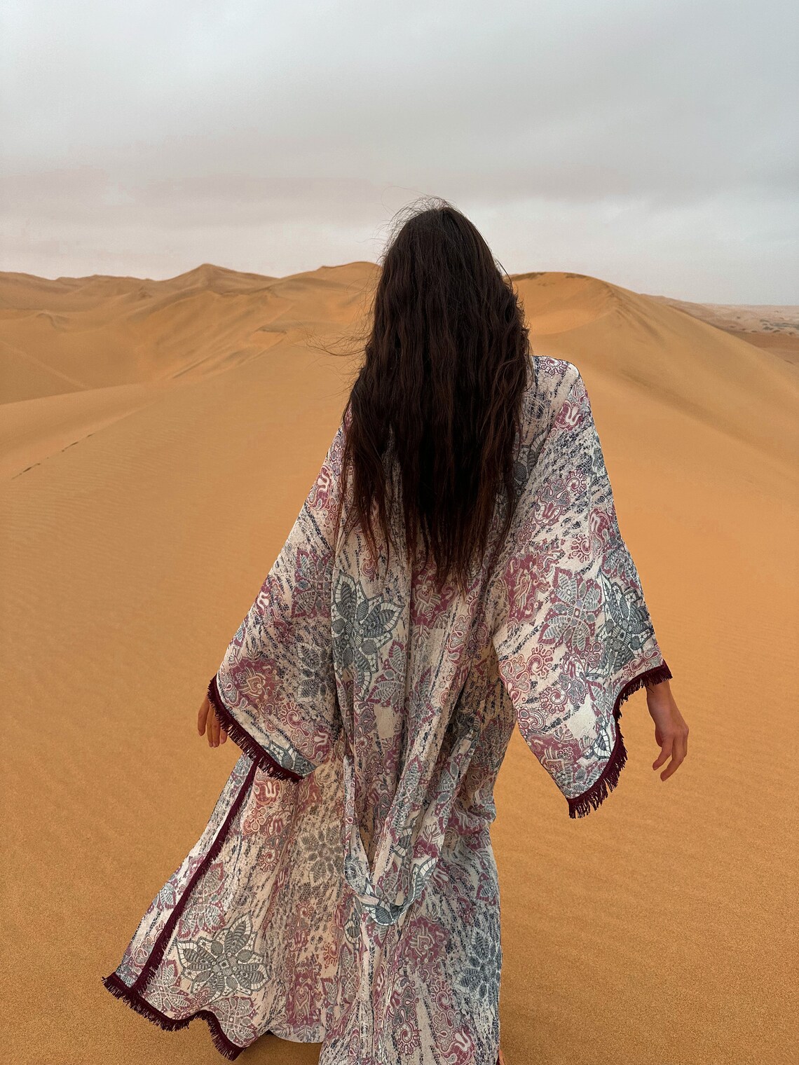 Kimono Robe Long, Kimono Dressing Gown, Bohemian Kimono Cardigan ...