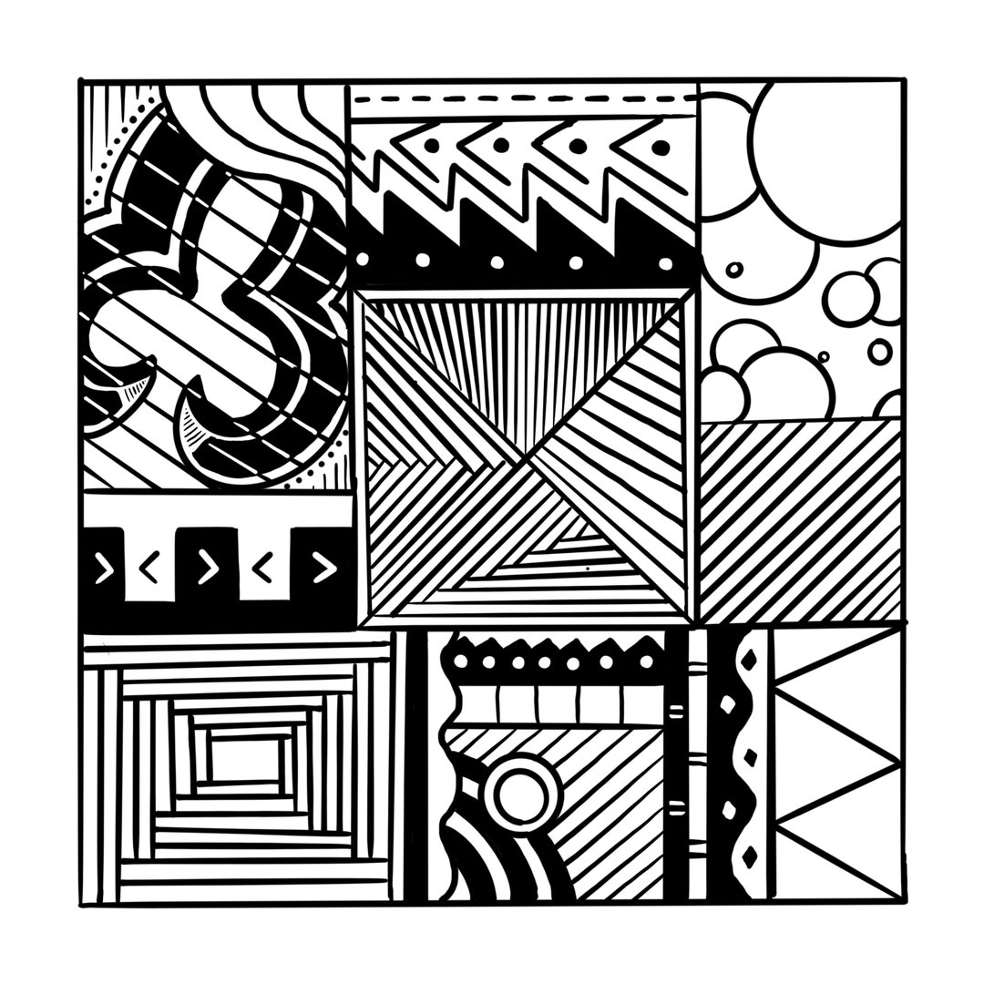 Dibujos para colorear abstractos - Etsy México