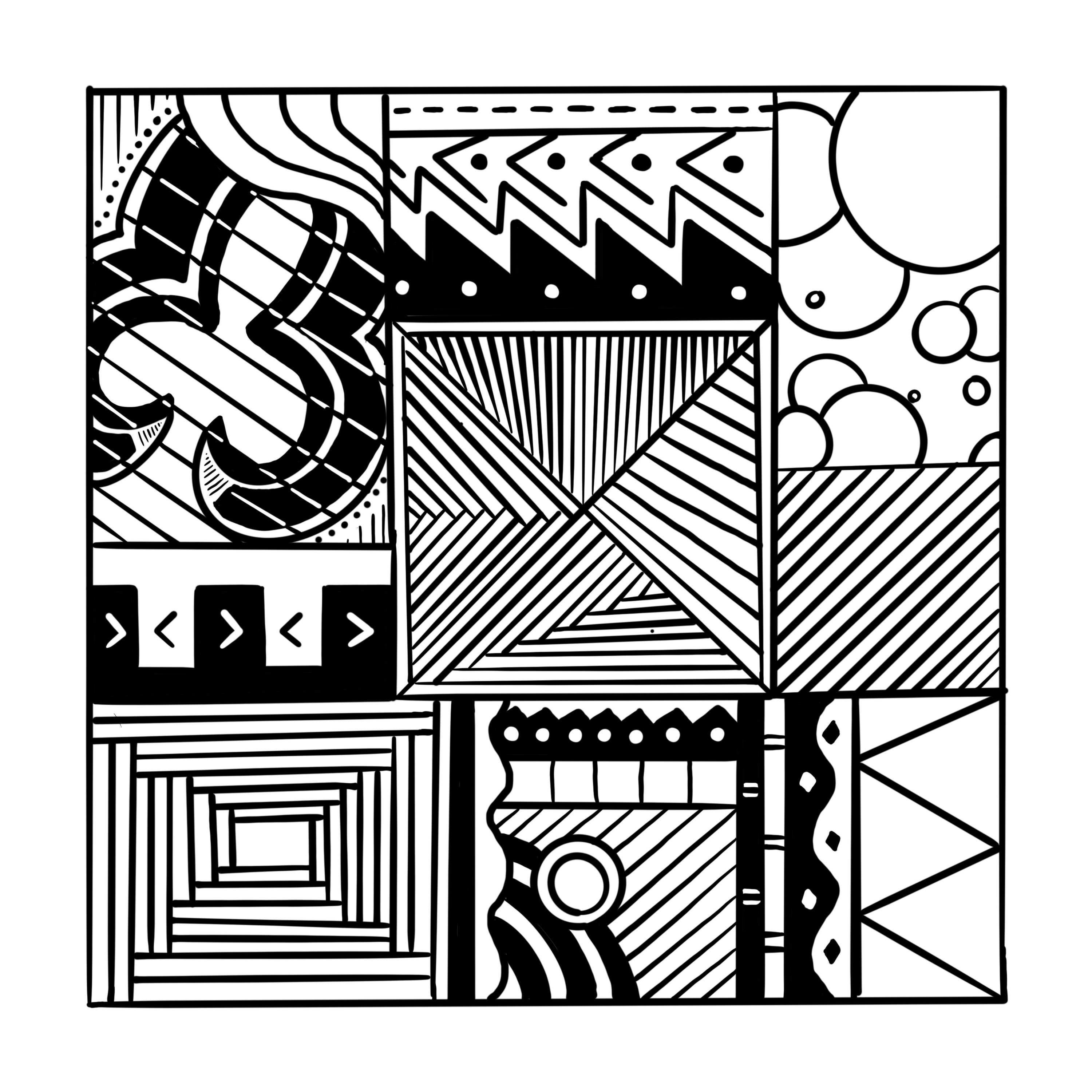 Abstract Coloring Pages - Etsy