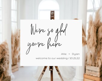 We're so Glad Youre Here Template - Etsy