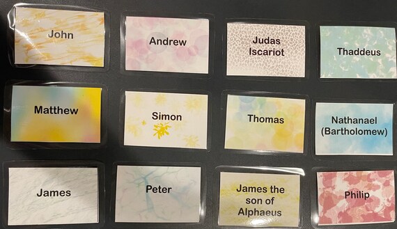 Get to Know the 12 Apostles Flash Cards - Etsy