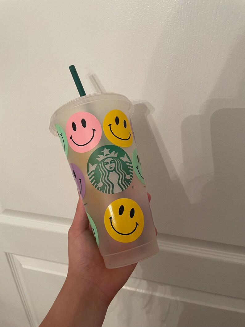 Smiley Face Starbucks Cup - Etsy