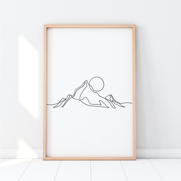 Mountain Line Art - Etsy Australia
