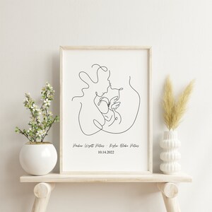 Miscarriage Family Portrait, 2 Angel Babies, Baby Loss Keepsake ...