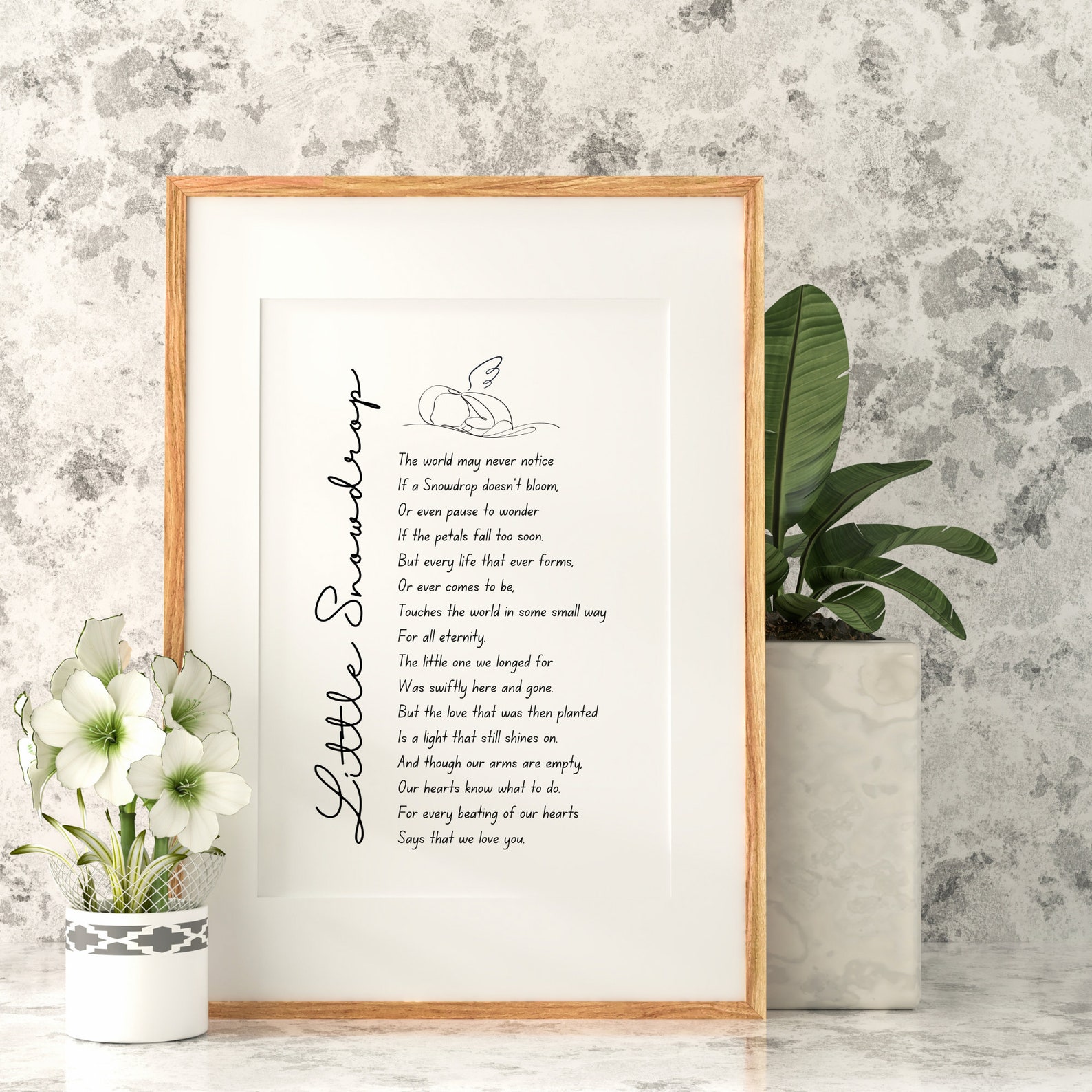 Miscarriage Memorial Poem / Angel Baby Keepsake / Pregnancy Loss ...