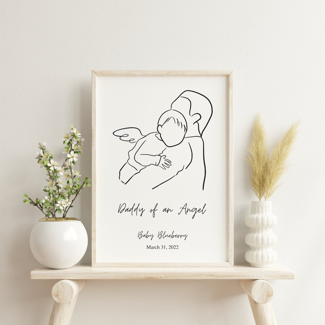 Daddy of an Angel, Miscarriage Gift for Dad, Miscarriage Prin, Angel ...