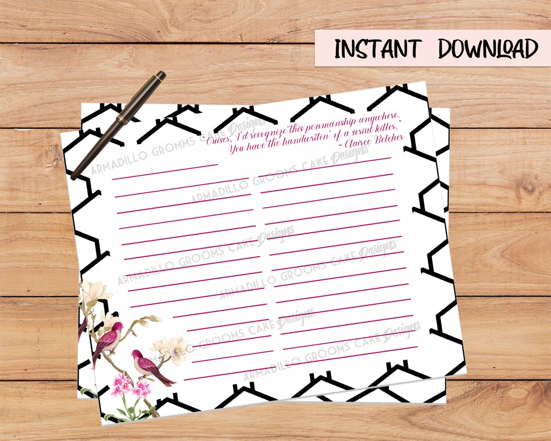Steel Magnolias Clairee Handwriting of Serial Killer Movie Quote Weekly ...