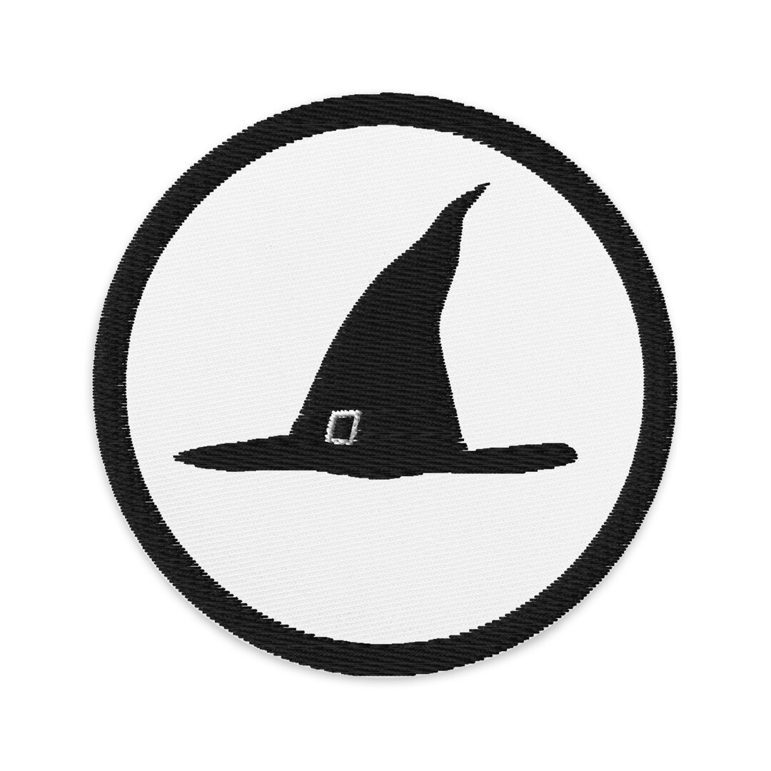 Witch Hat Embroidered Patch - Etsy