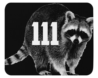 Raccoon Mouse Pad, Trash Panda Social Club Raccoon, Funny Racoon Decor ...