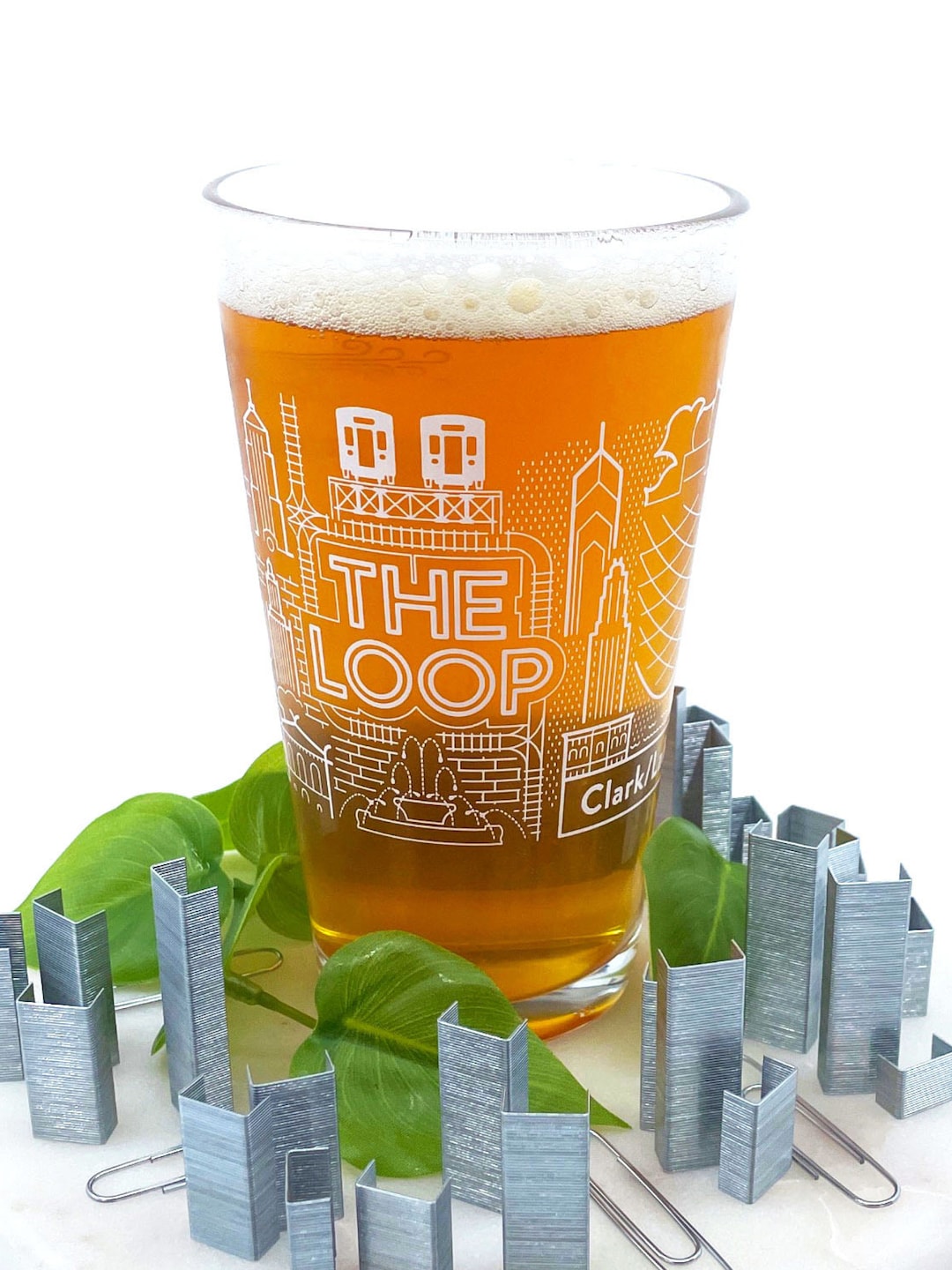 The Loop Chicago Pint Glass - Etsy