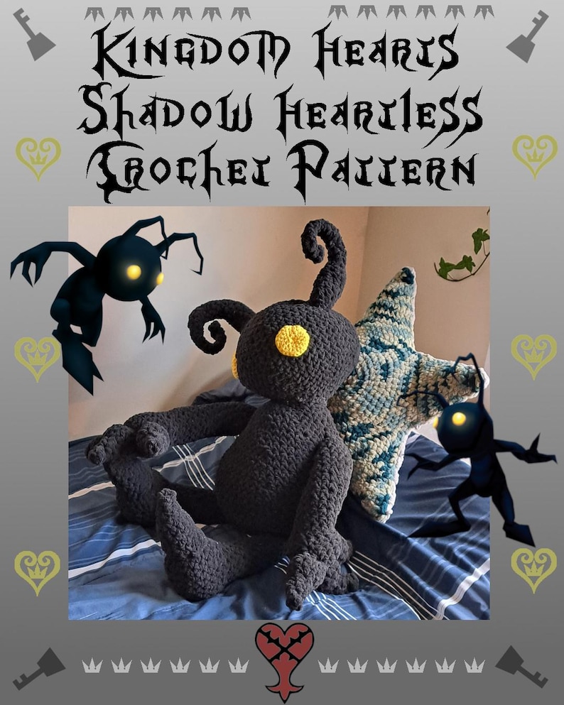 Kingdom Hearts Shadow Heartless Crochet Pattern - Etsy