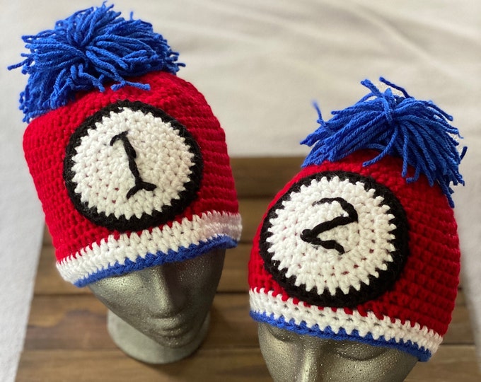 Thing 1 and Thing 2 Character Hats, Fun Beanies for Kids, Crochet ...