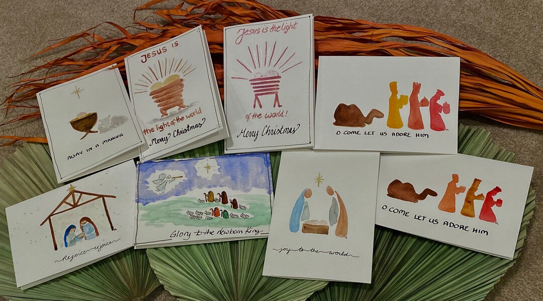 Holiday Card Selection: Create Your Own Set of Hand-painted - Etsy