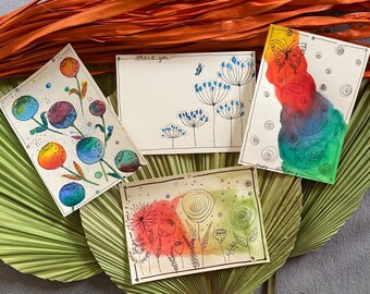 Watercolor Hand Painted Cards - Etsy