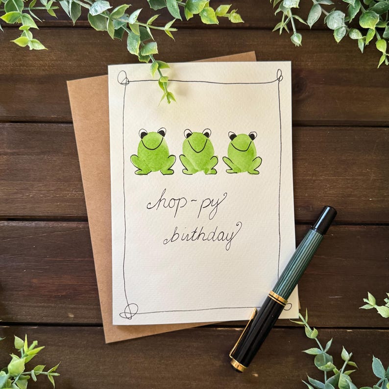 Hand-painted Watercolor Birthday Card Set: Whimsical Art, Set of 3 - Etsy