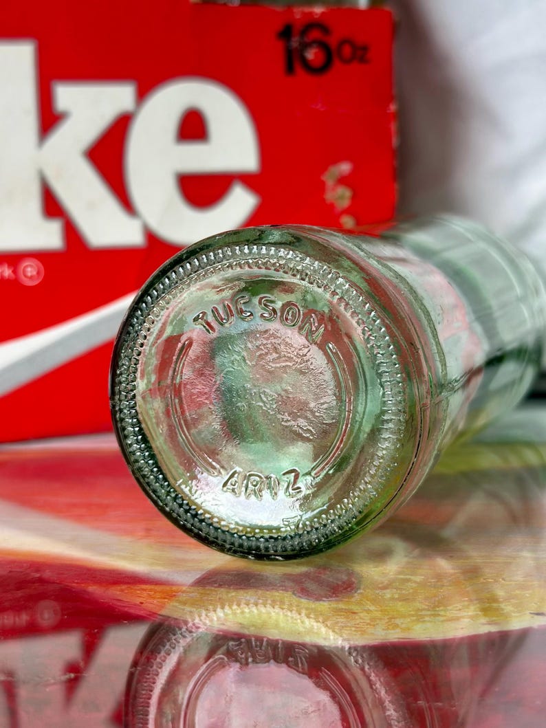 16 Oz Vintage Green Tinted Glass Coke Bottles- Each Representing 4 ...