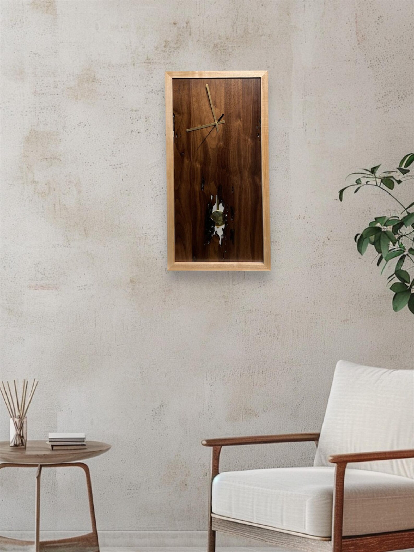 Handcrafted Pendulum Wood Wall Clock ( Barnbougle ) - Etsy