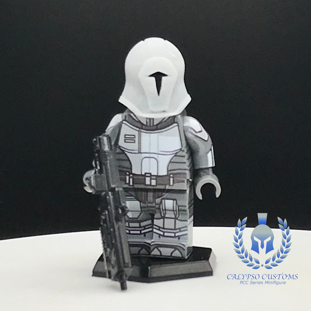Grey Neo Crusader Mandalorian Custom UV Printed Pop Culture Customs ...
