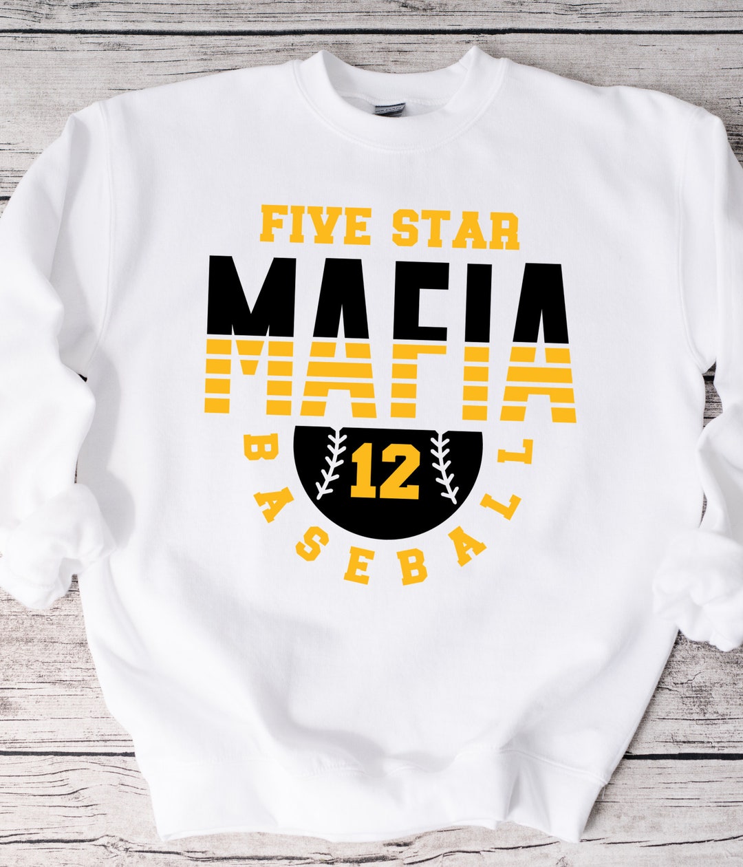 Five Star Mafia Splice Font Sweatshirt - Etsy