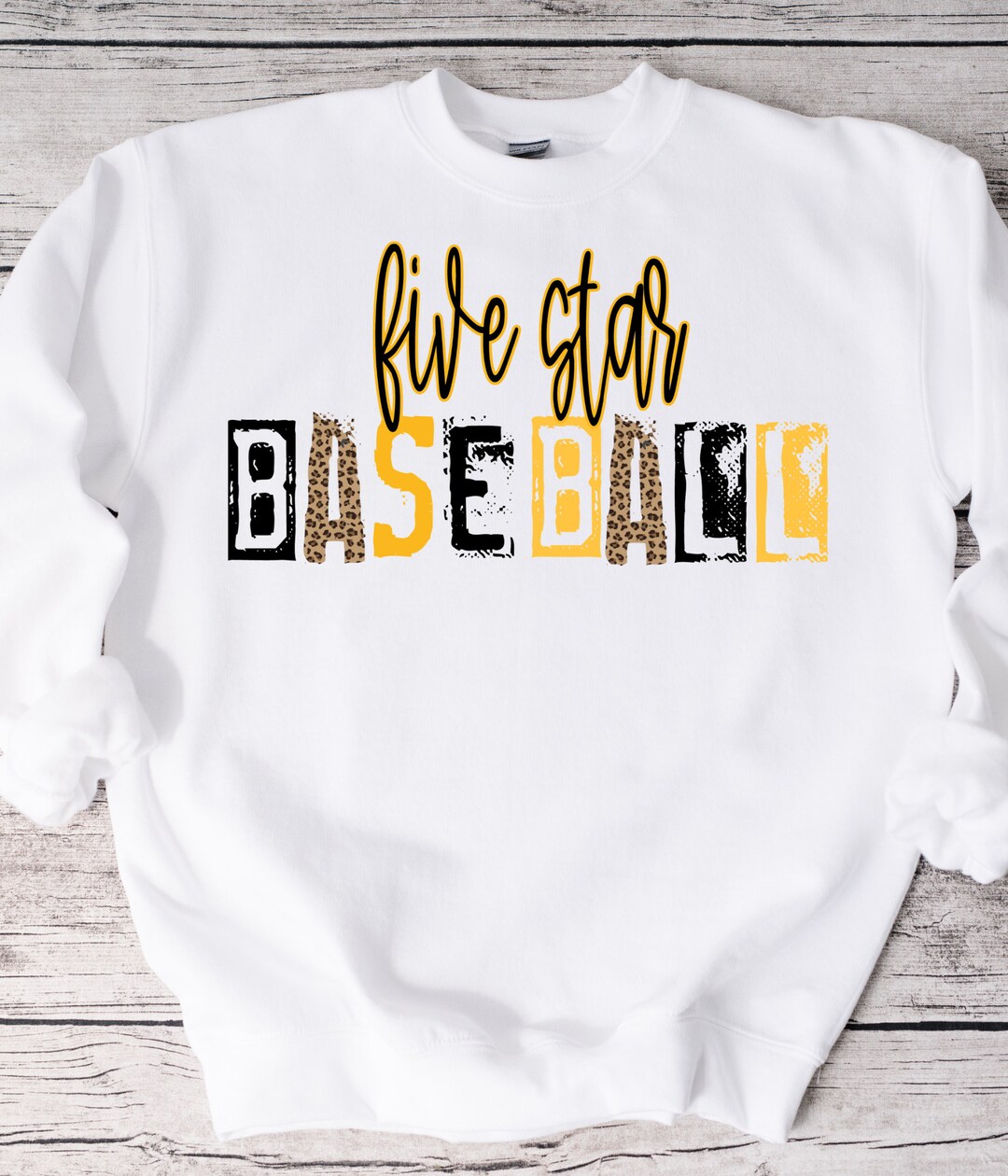 Five Star Baseball Sweatshirt - Etsy