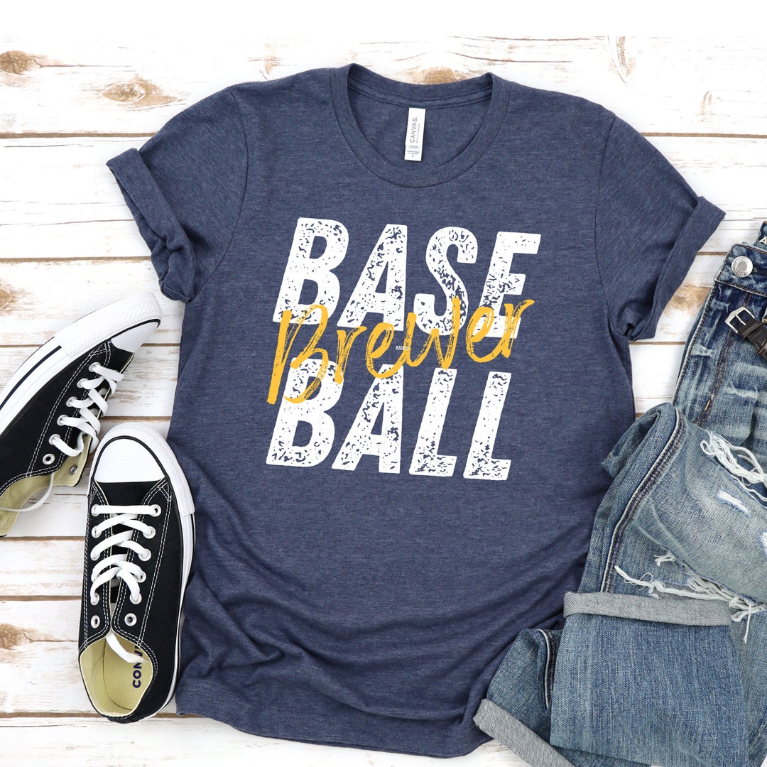 Brewers Baseball Block Font T Shirt - Etsy