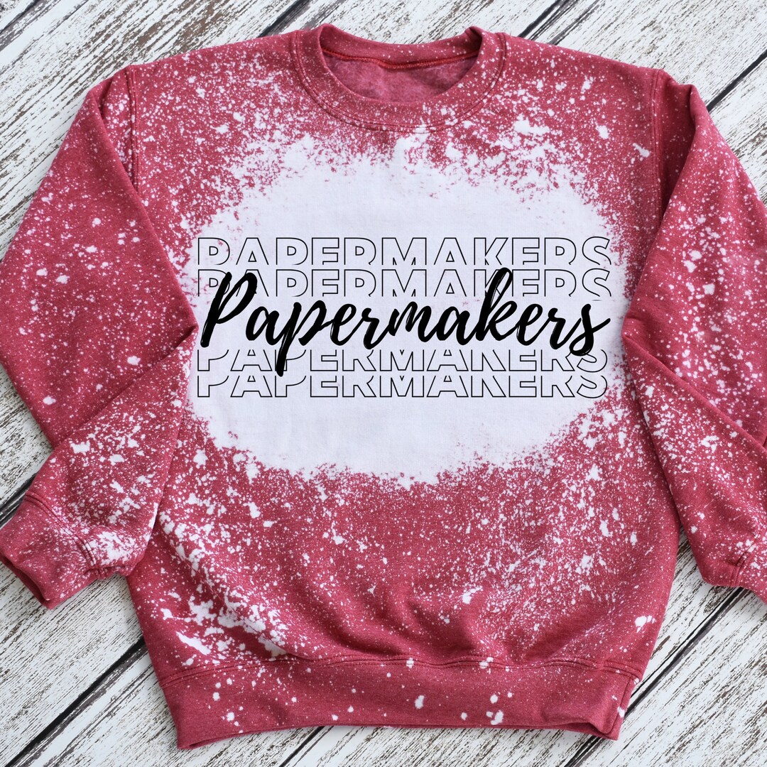 Papermakers Font Bleach Sweatshirt - Etsy