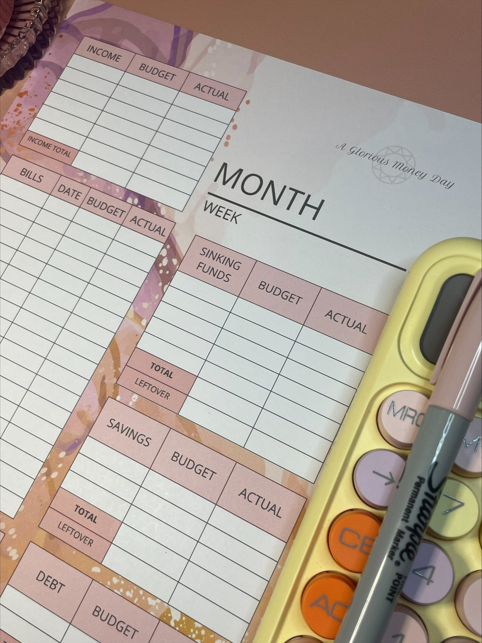 Budget Planner Weekly Check in Tracker Bills Savings Debt Income - Etsy