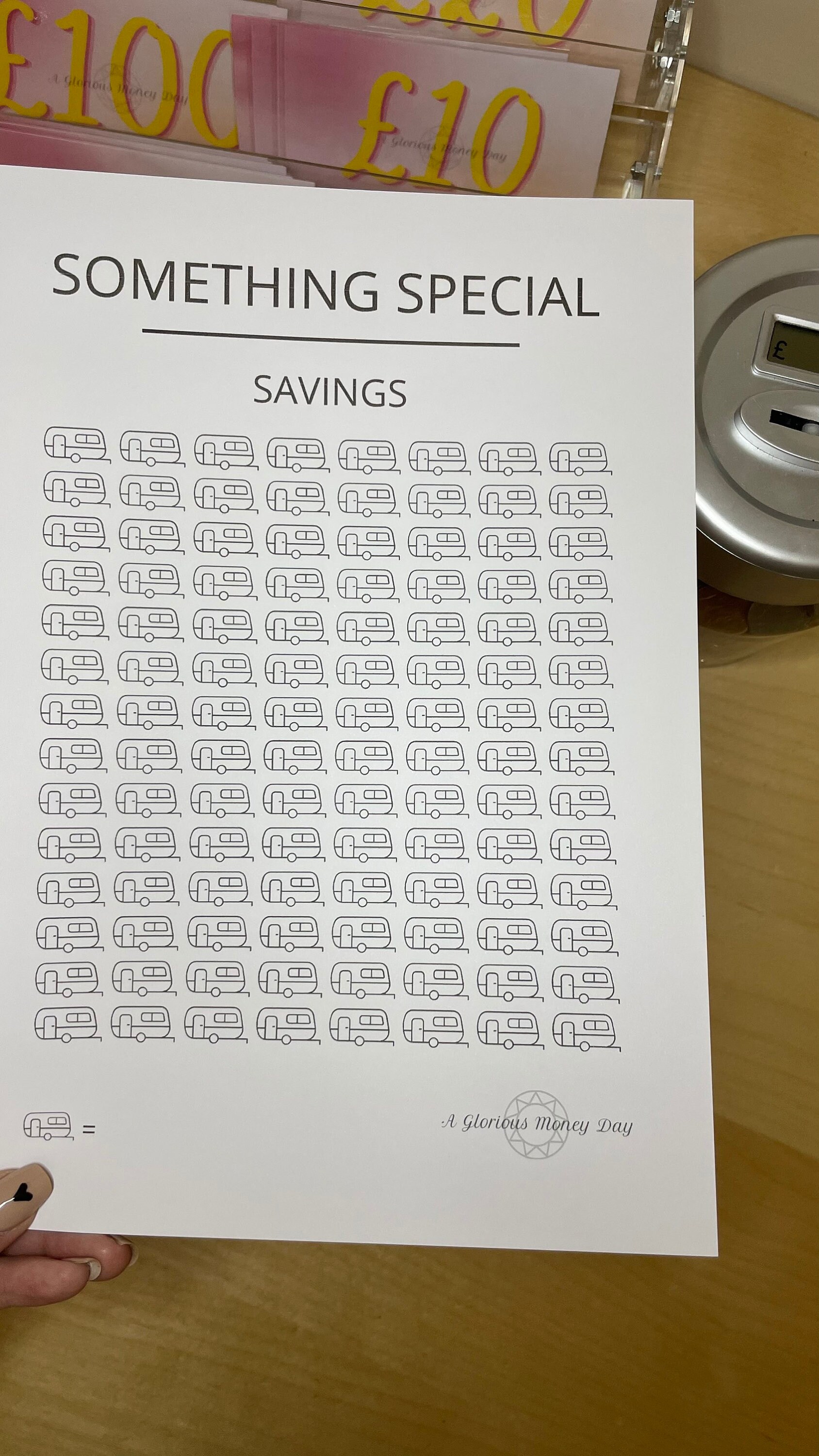 Caravan Savings Visual Tracker Saving for Something Special Colour ...