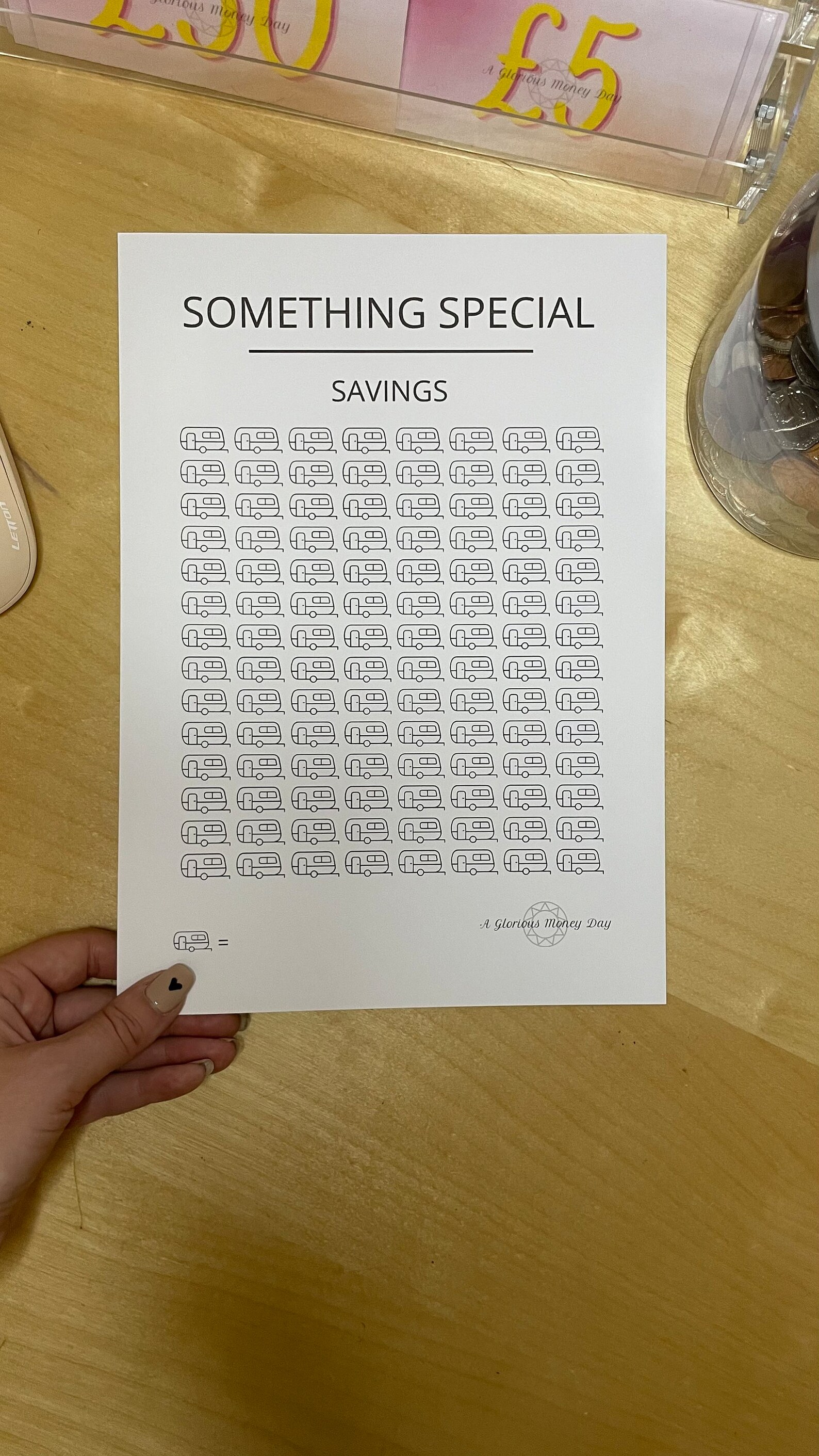 Caravan Savings Visual Tracker Saving for Something Special Colour ...